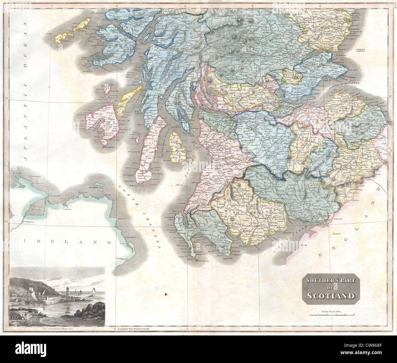 Thomson map of southern scotland hi-res stock photography and images ...