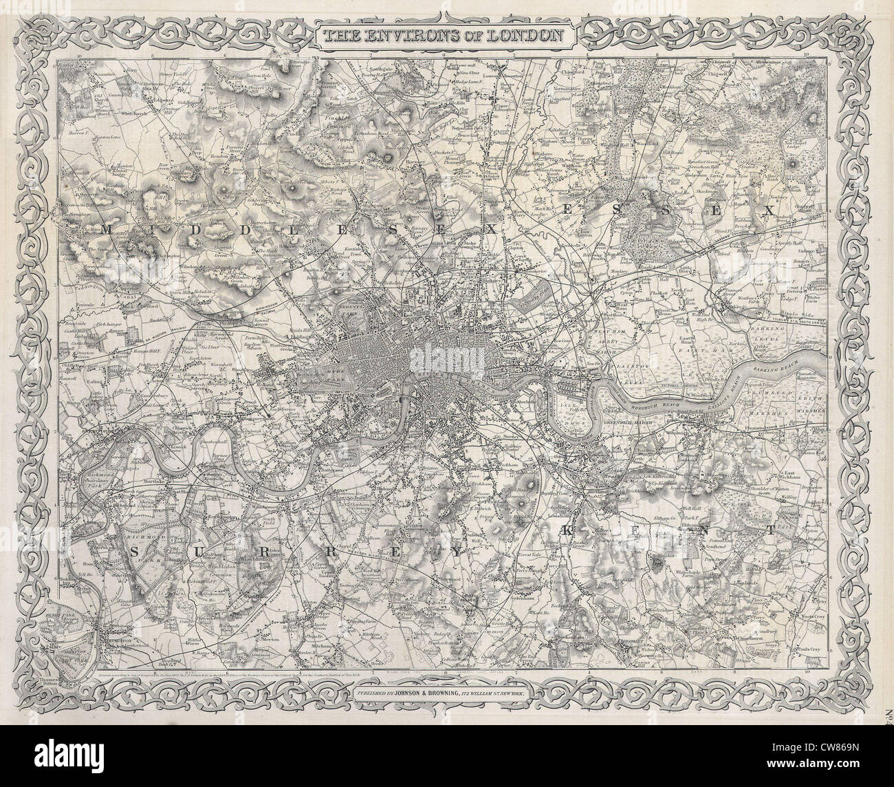Old london map hi-res stock photography and images - Alamy