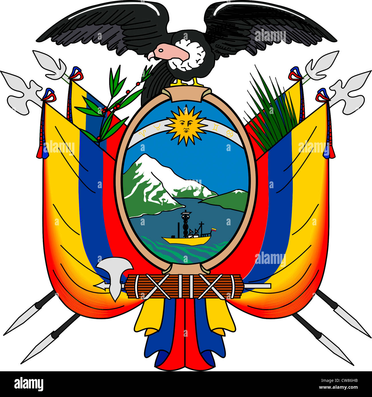 Coat of arms of the Republic of Ecuador Stock Photo - Alamy