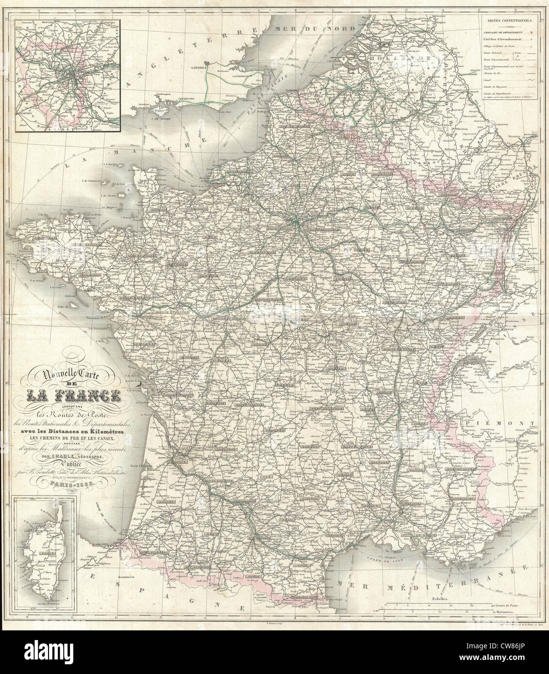Map of france hi-res stock photography and images - Alamy