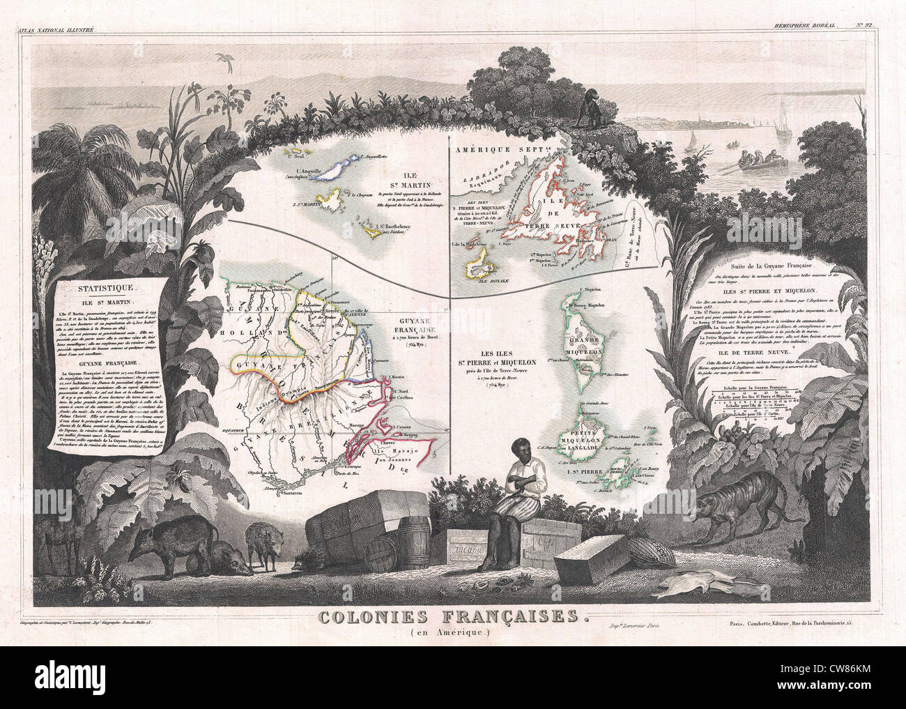 Old map of guyana hi-res stock photography and images - Alamy