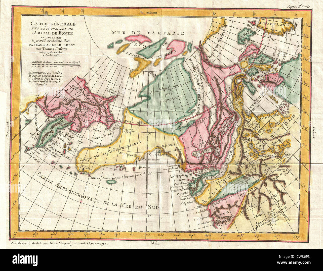 This 1772 map by Vaugondy and Diderot showcases Alaska, the Pacific ...