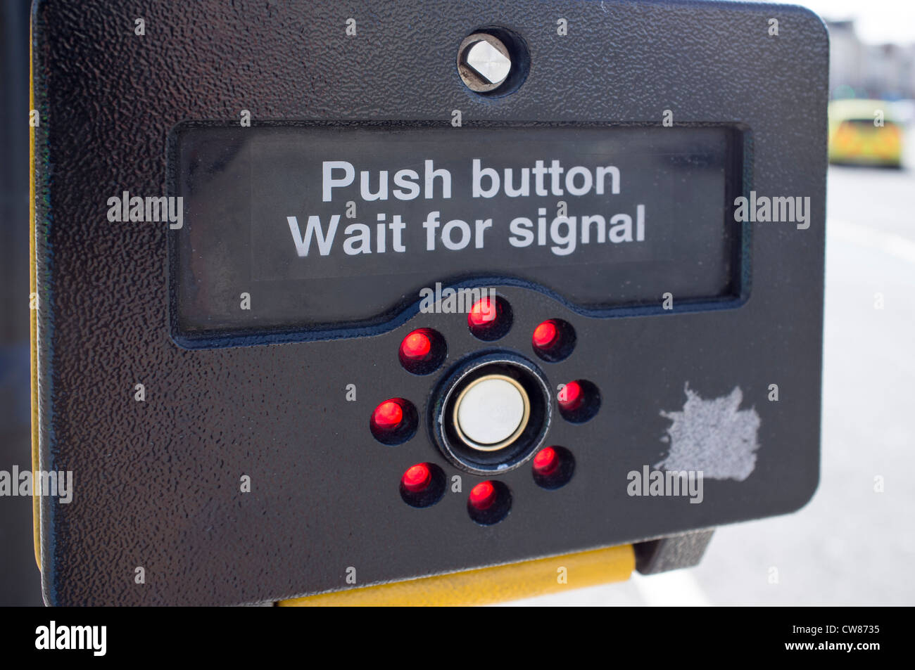 Pedestrian Crossing Signal and Button Stock Photo - Alamy