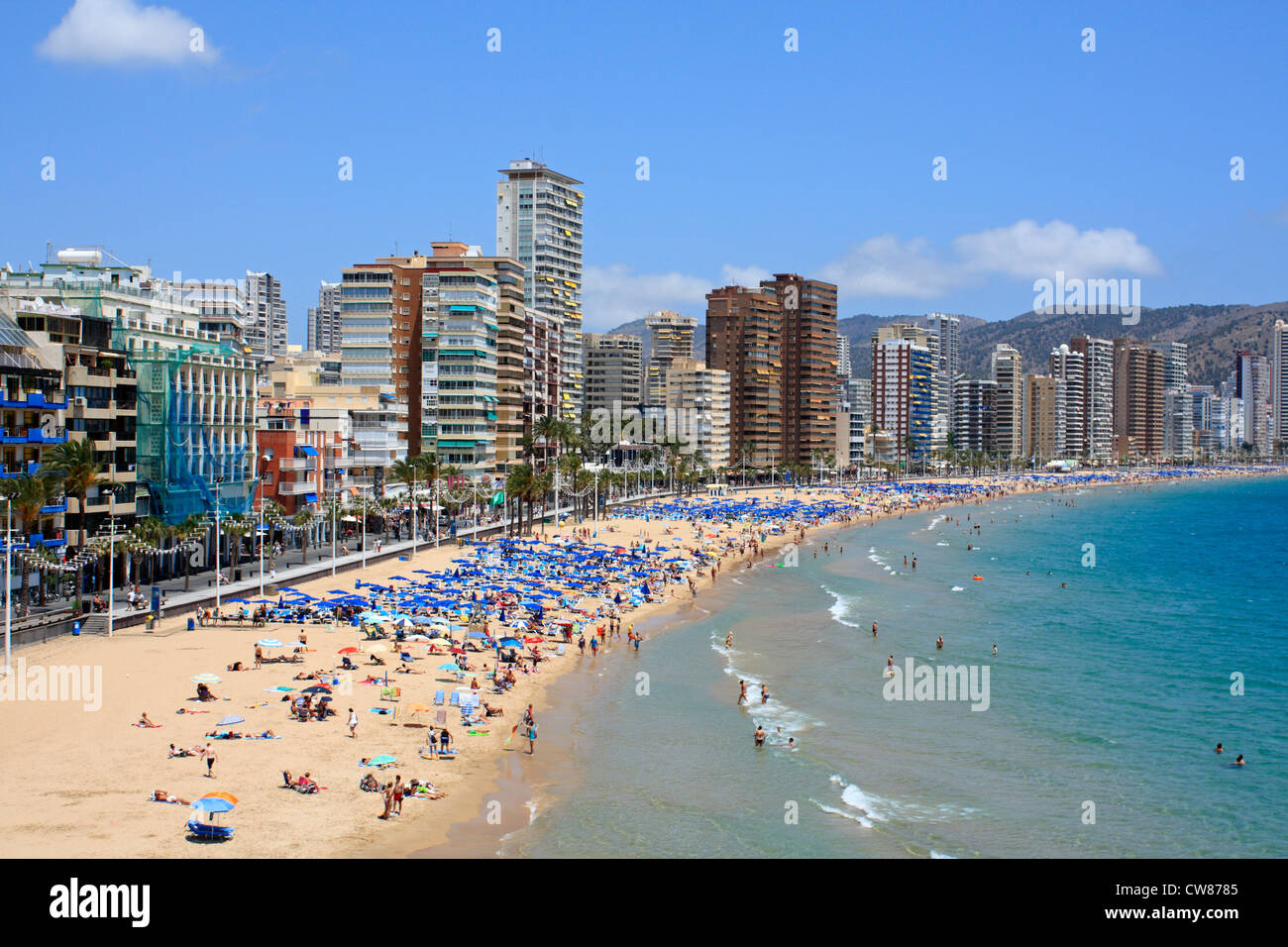 Levante Beach Benidorm Costa Blanca Spain EU European Union Europe ...