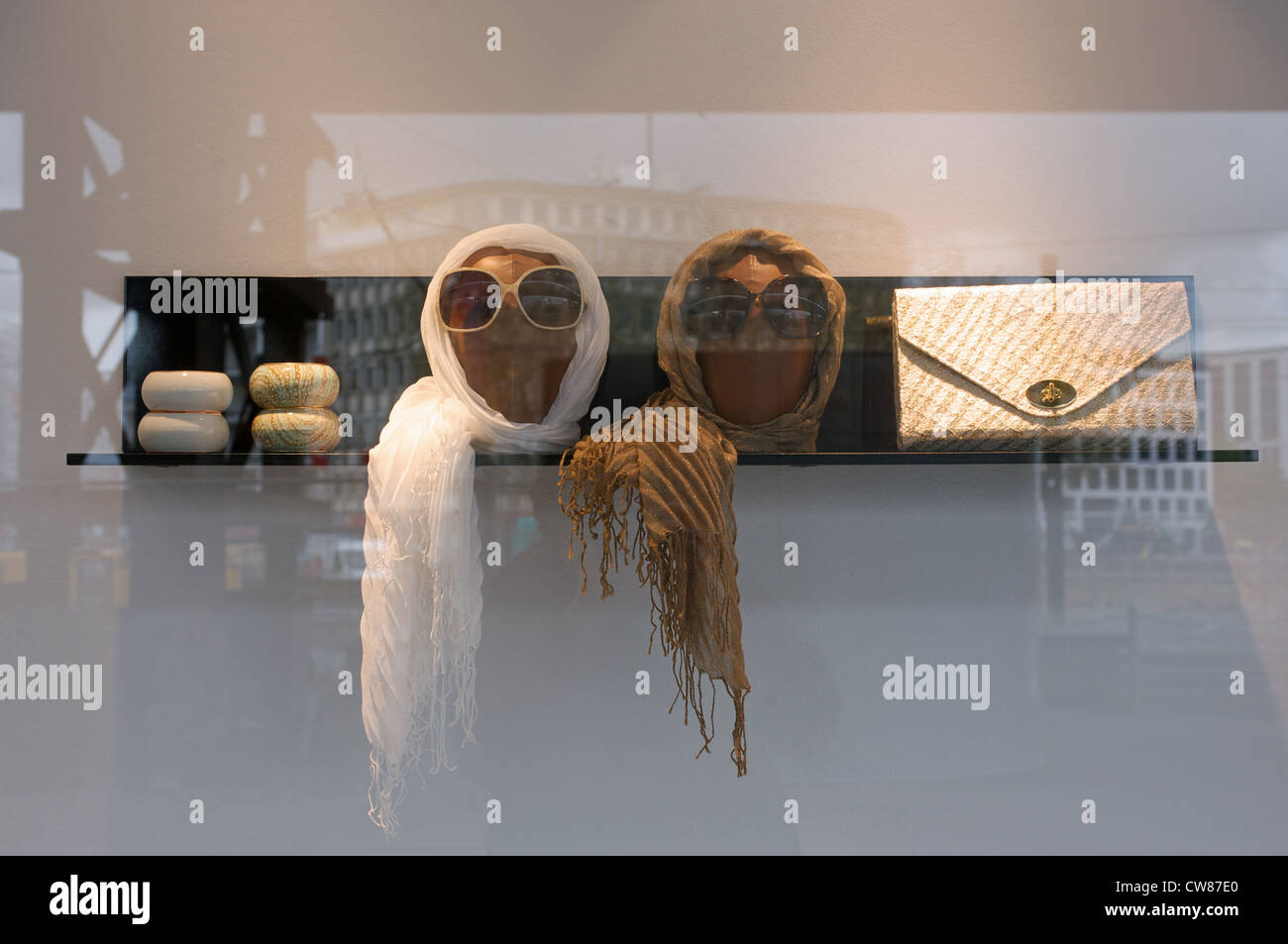 Ladies clothes shop window display Stock Photo - Alamy