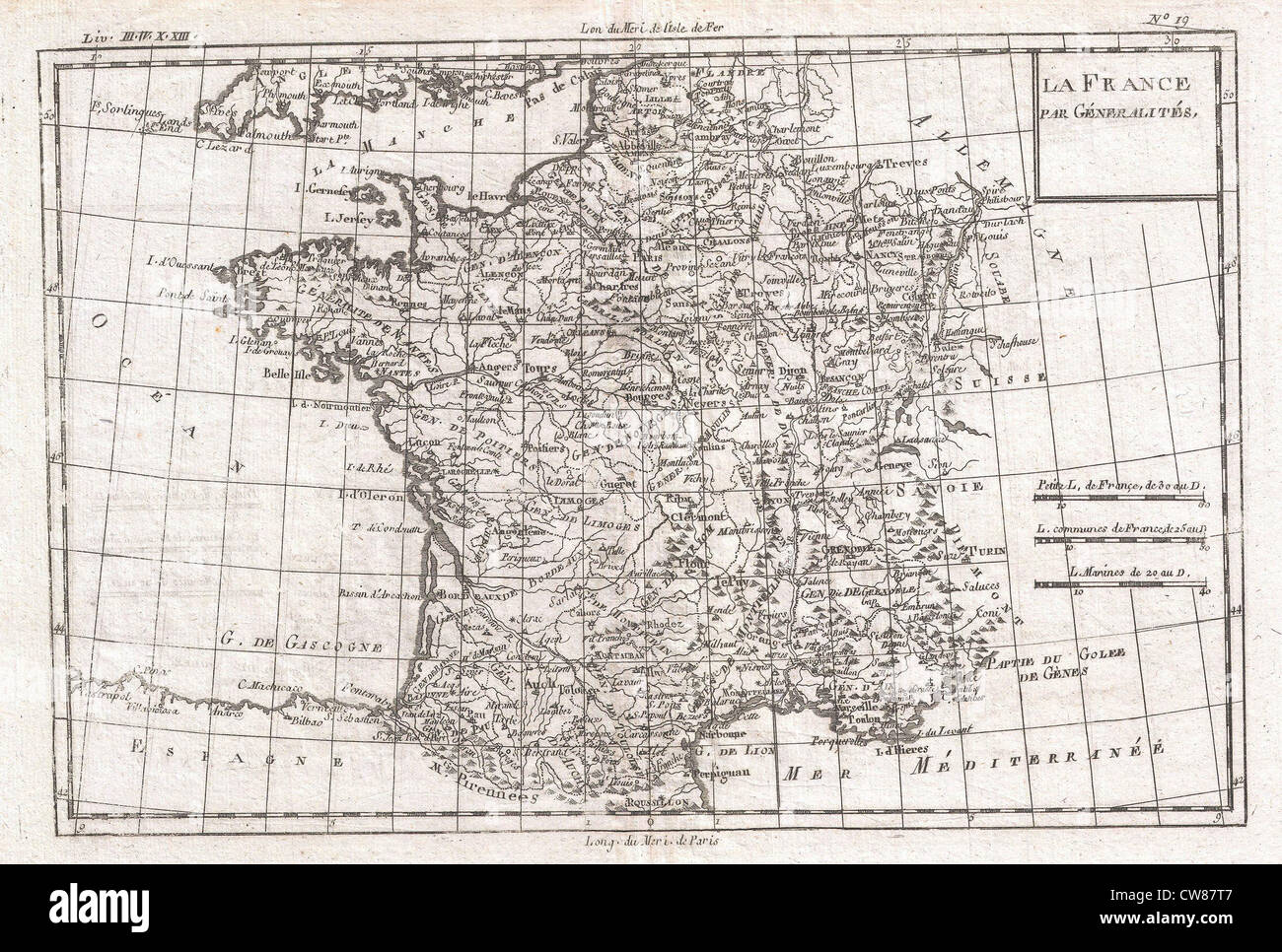 Raynal and bonne map of france hi-res stock photography and images - Alamy
