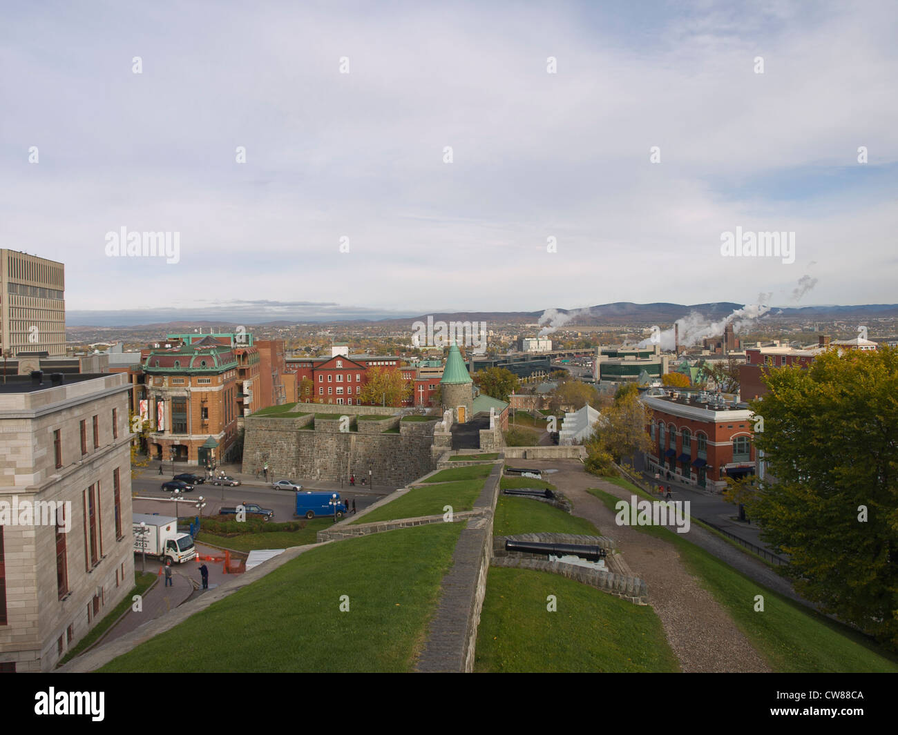 Photographed on top of the ramparts of Quebec city, declared a world ...