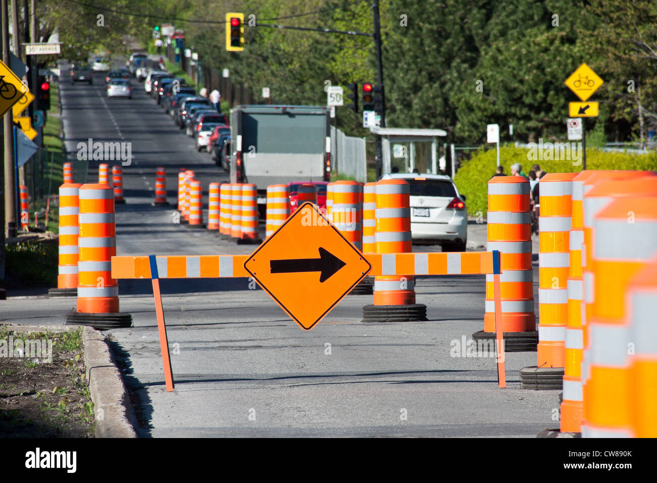 Orange Road Sign