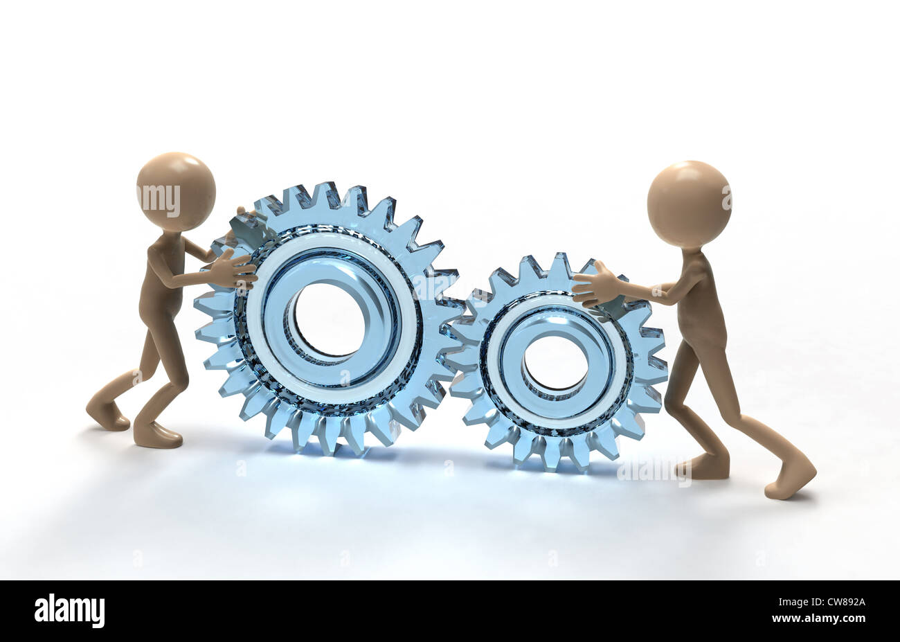 teamwork with gears Stock Photo - Alamy