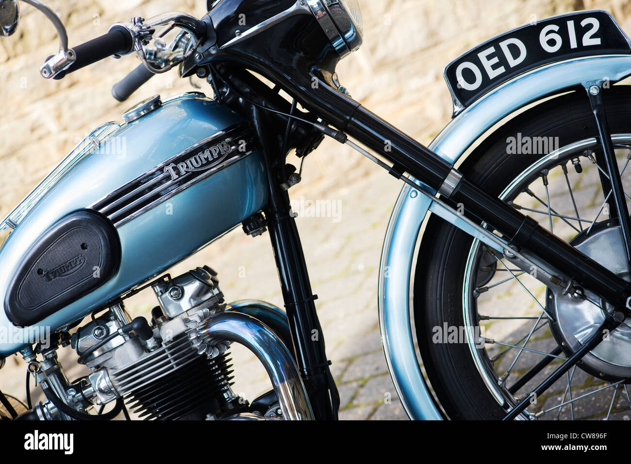 1956 Triumph Tiger 110 650 cc OHV Twin motorcycle. Classic british ...