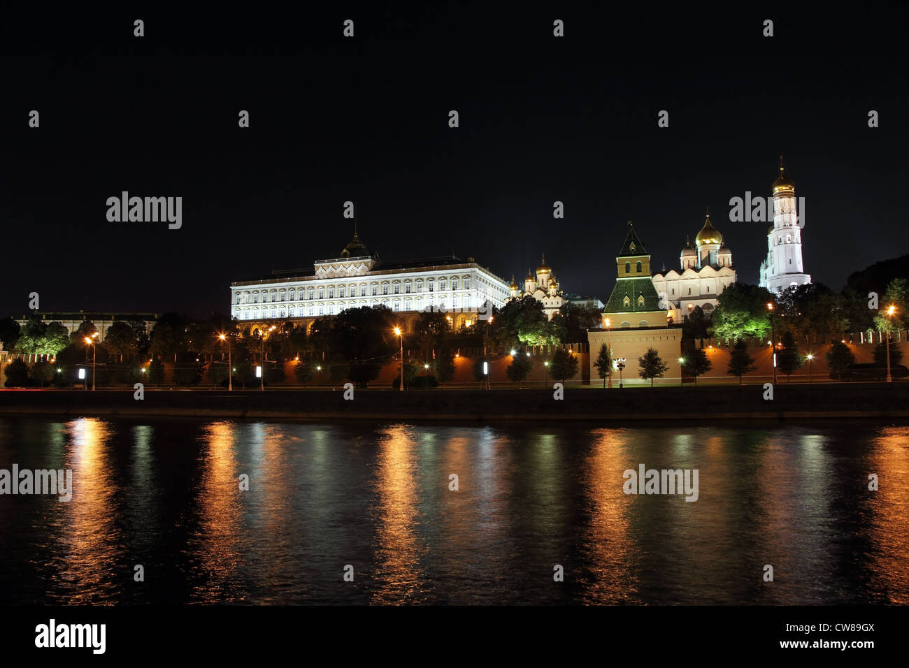 Moscow Kremlin at night. Moscow, Russia Stock Photo - Alamy