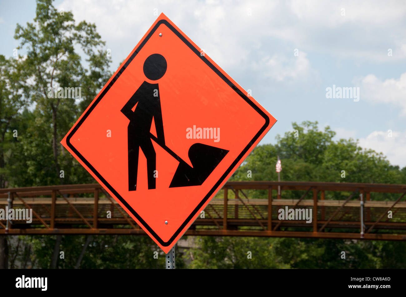 Construction area sign hi-res stock photography and images - Alamy