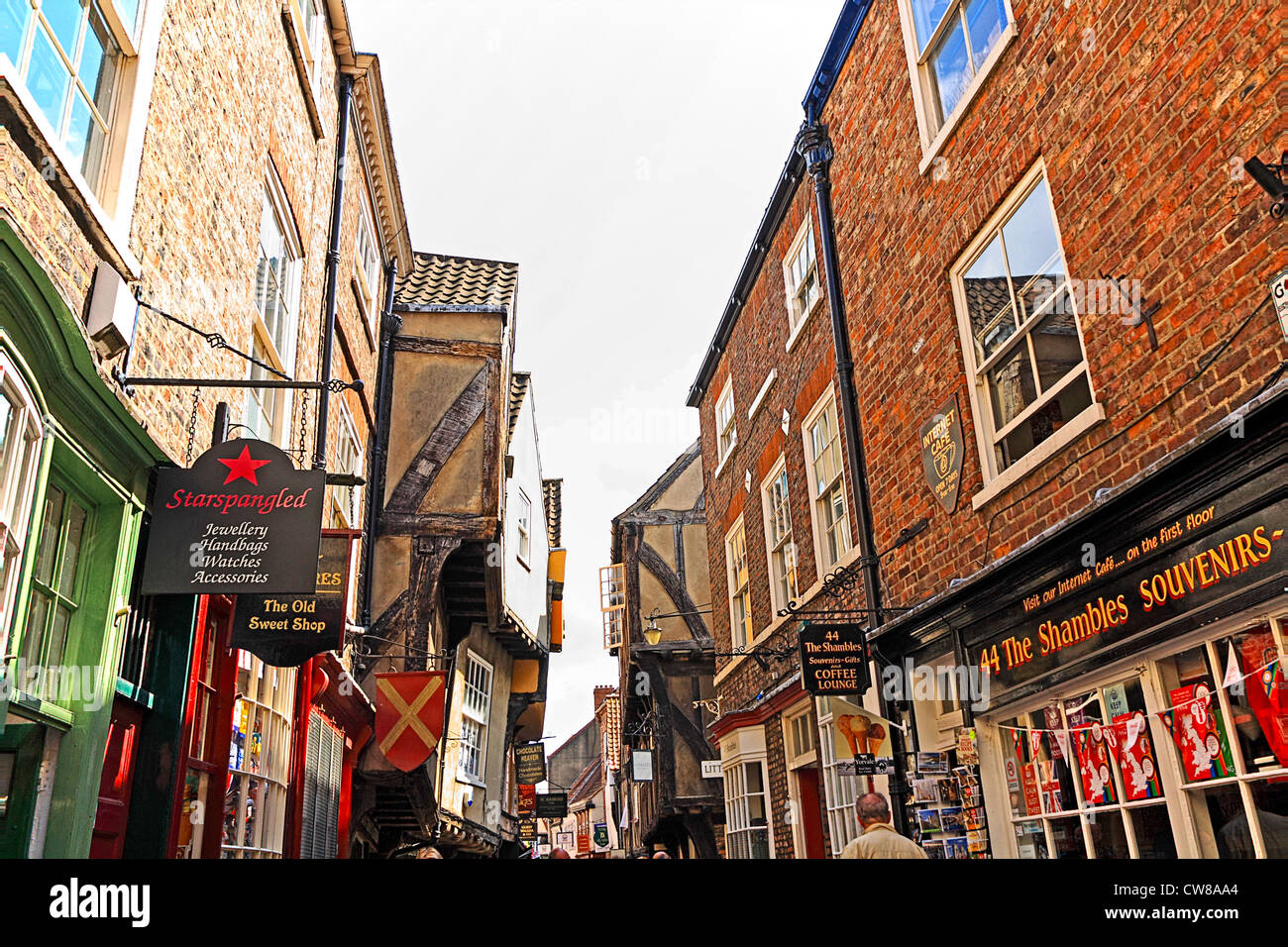 Little Shambles, Streets of York, Yorkshire, Great Britain Stock Photo ...
