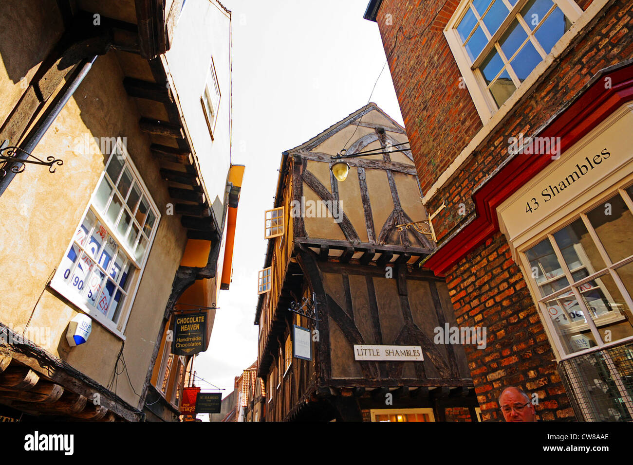Little Shambles, Streets of York, Yorkshire, Great Britain Stock Photo ...