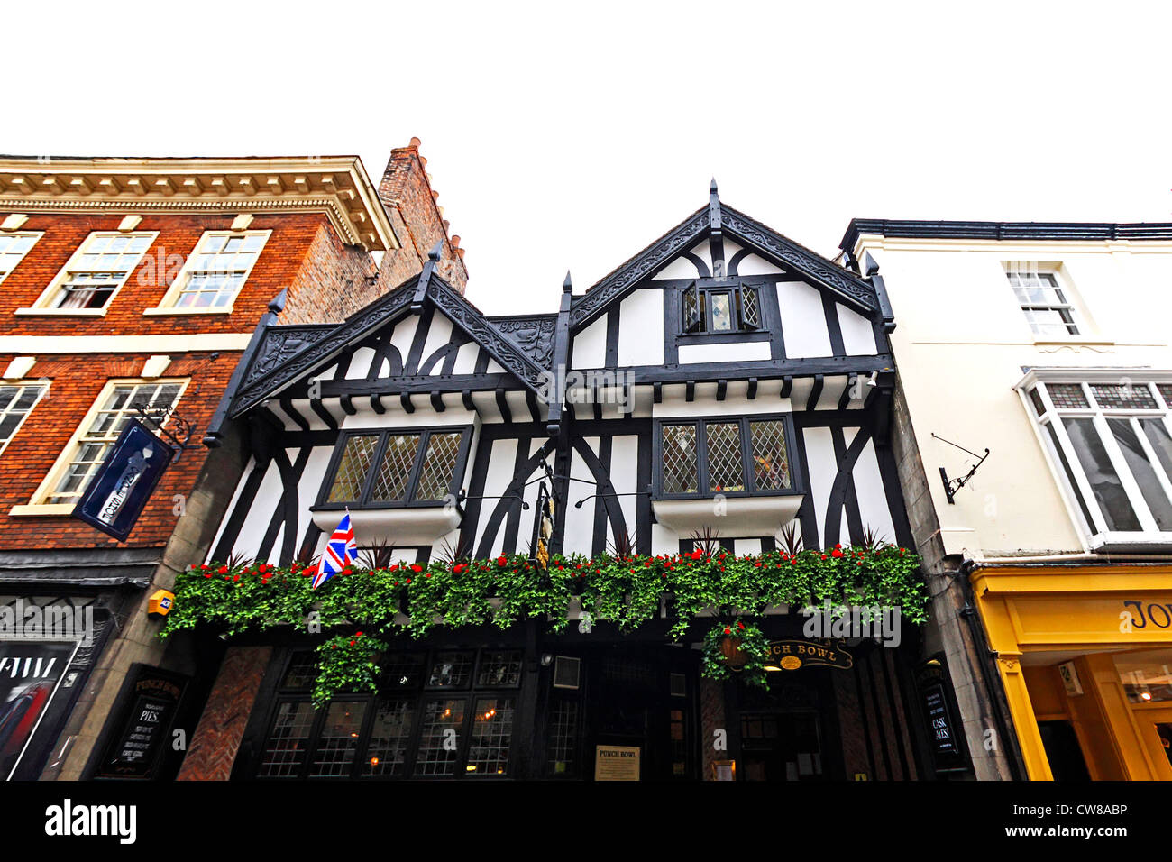 Historic Architecture in the streets of York, Yorkshire, Great Britain ...