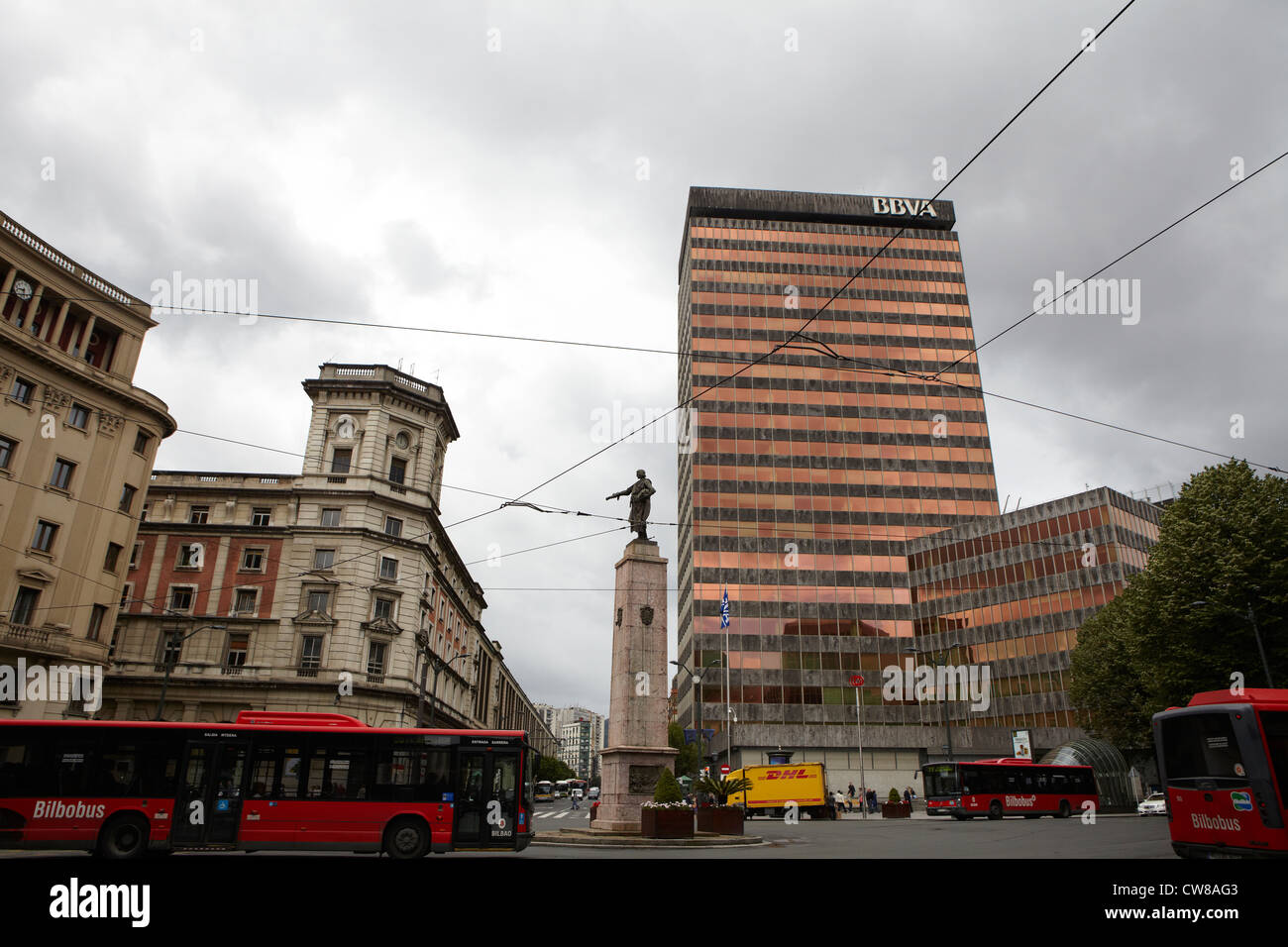 Bilbao city centre in northern Spain the Headquarters of BBVA Stock ...