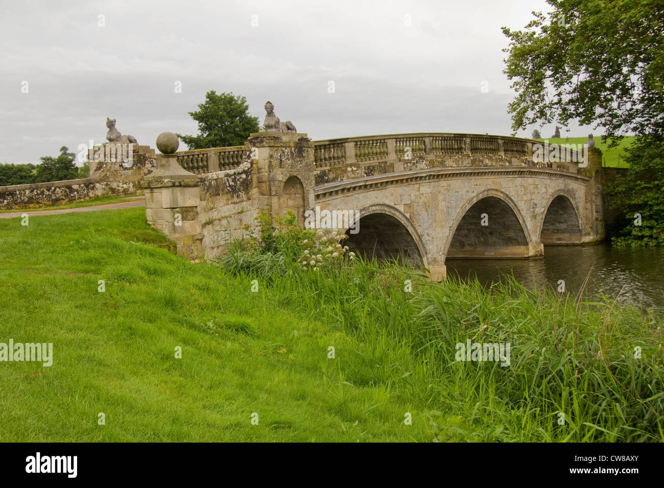 Bridge in Compton Verney House Warwickshire Stock Photo - Alamy