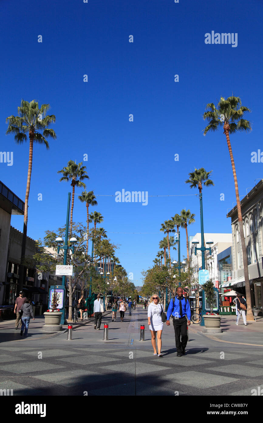 Third Street Promenade, Santa Monica, Los Angeles, California, USA ...