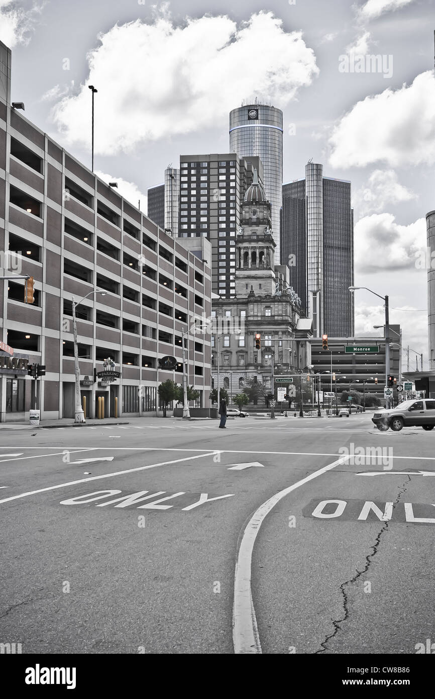 The Detroit Renaissance Center Michigan USA as seen from the city ...