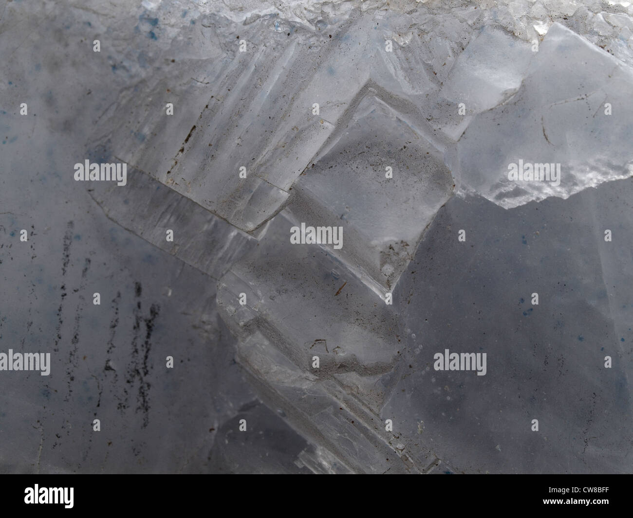 Sylvite; Kolin, Czech Republic. Central cubic structure is 7 by 7 ...