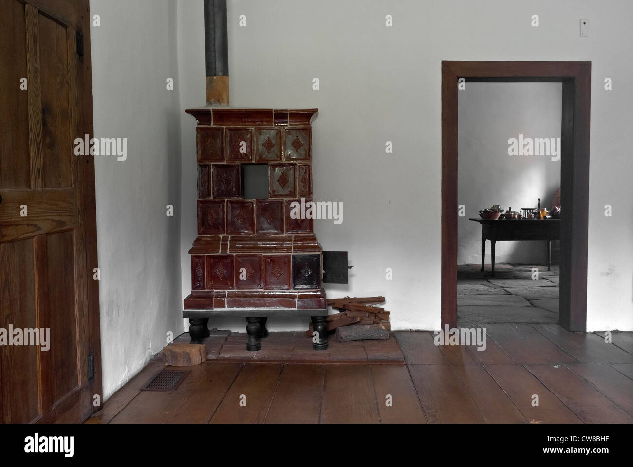 inside Gemeinhaus building 1788. German colonial church with attached ...