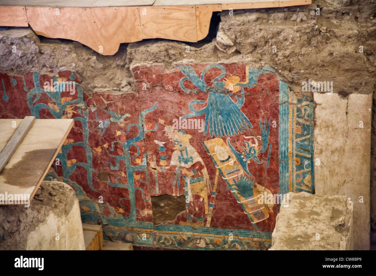 Cacaxtla archaeological site in the state of Tlaxcala, Mexico Stock ...