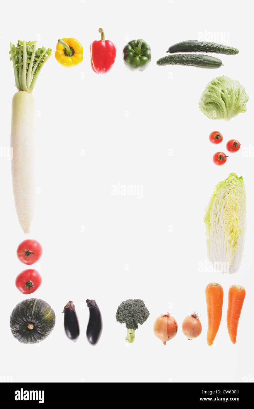 Square Design Of Various Vegetables Stock Photo - Alamy