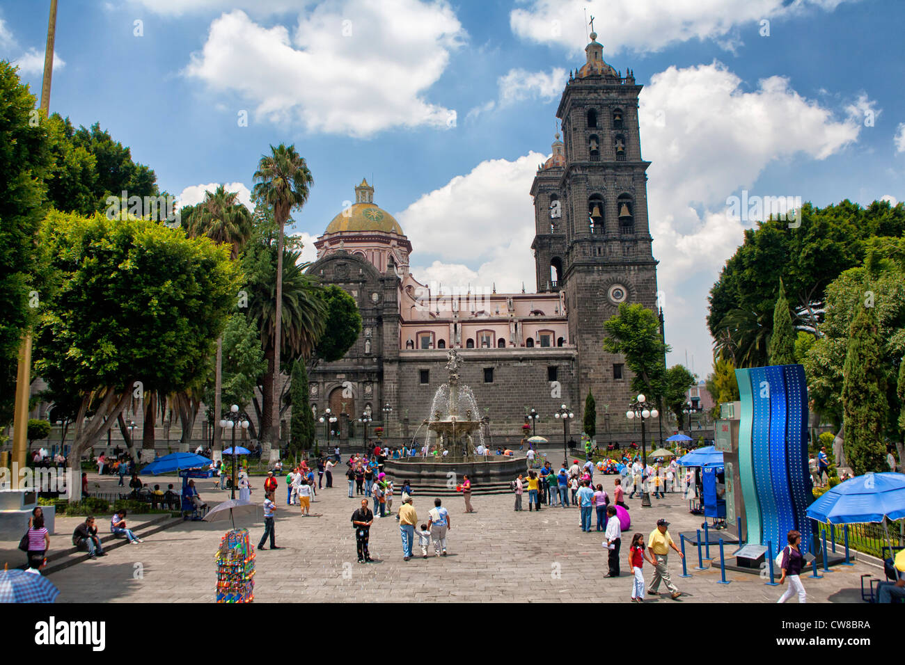 Catedral de Puebla, Puebla Cathedral, near the Zocalo, Puebla, Mexico ...