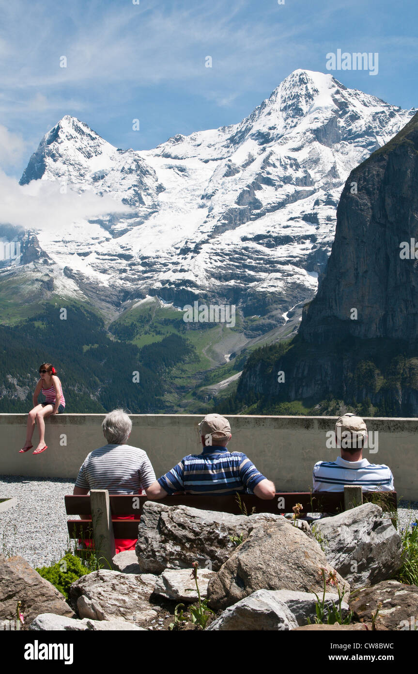 Bench murren hi-res stock photography and images - Alamy