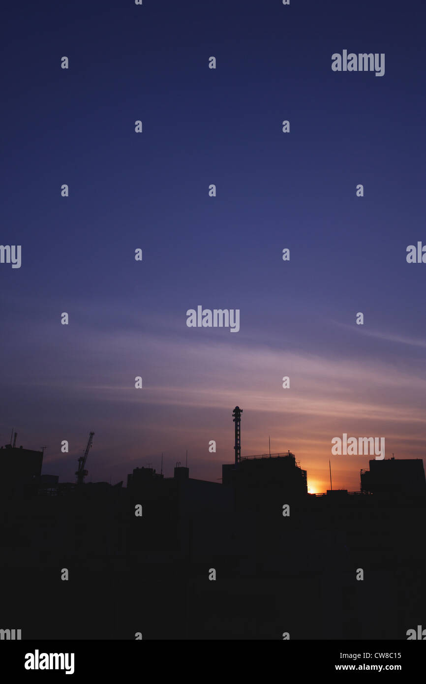 Silhouette building sunset architecture hi-res stock photography and ...