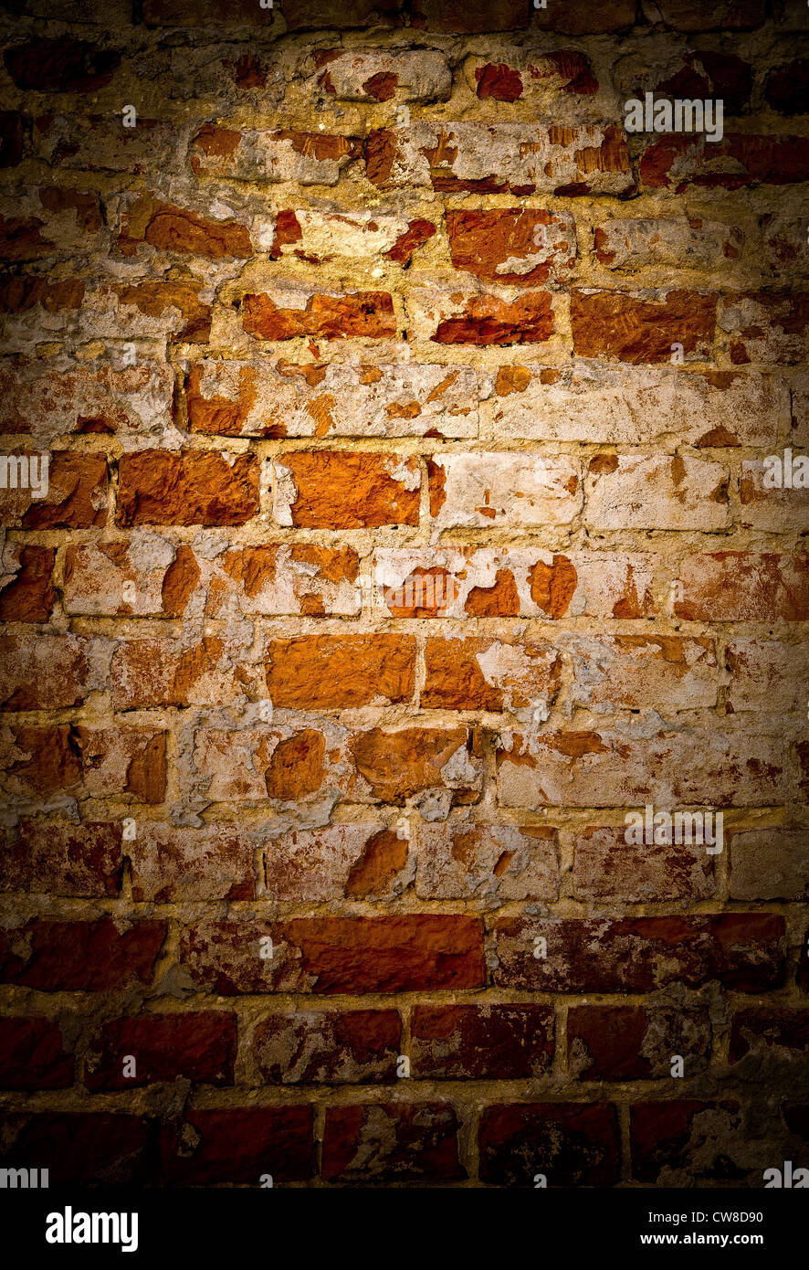Texture was created from a photograph of the old cracked brick wall ...