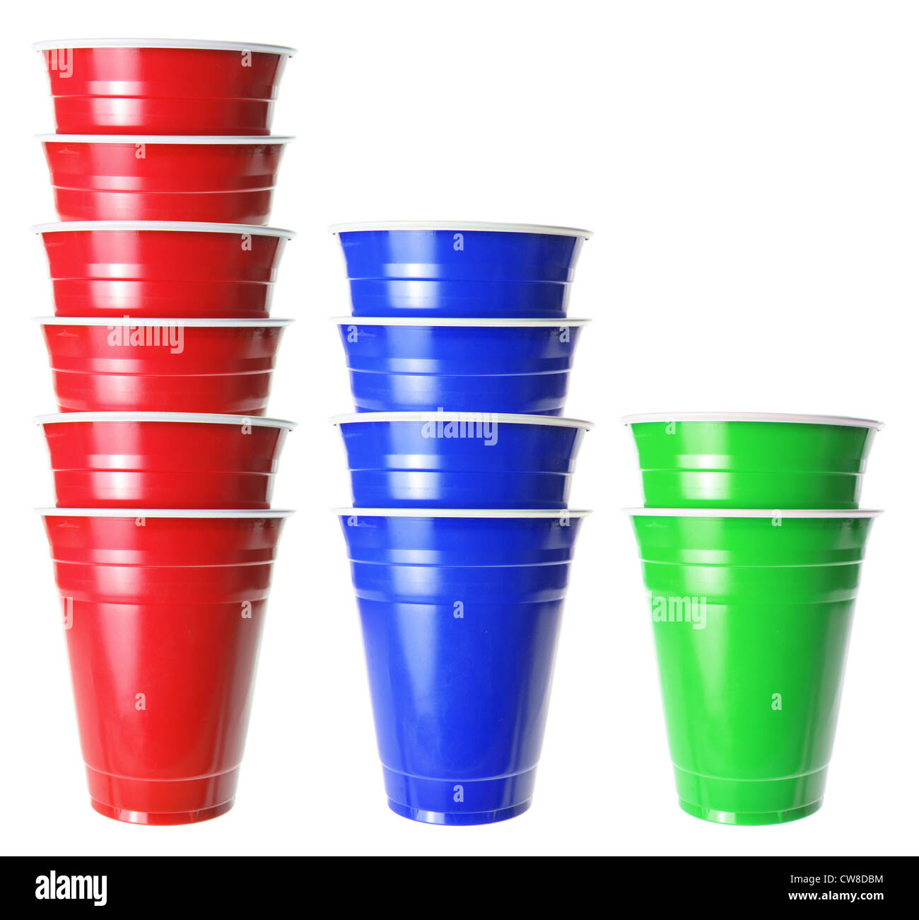 Stacks of Plastic Cups Stock Photo - Alamy
