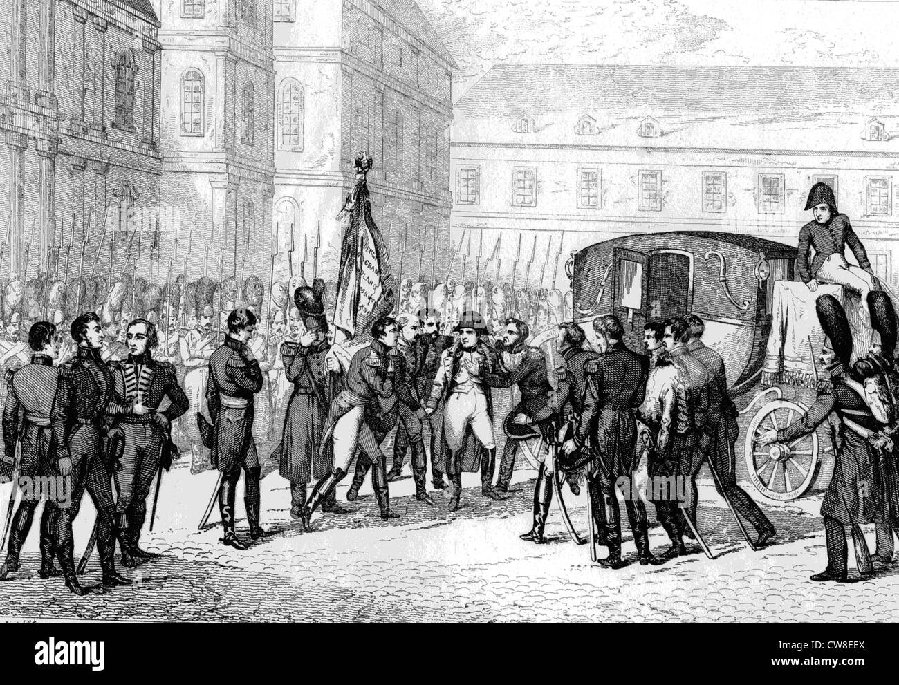 Napoleon Abdication 1814 Black and White Stock Photos & Images - Alamy
