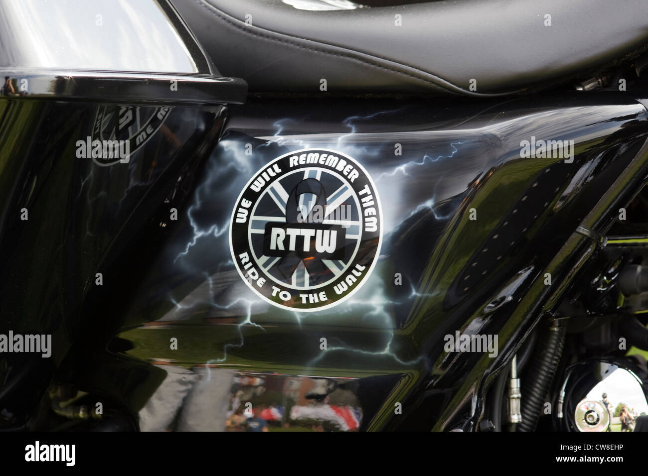 Harley Davidson spray painted "Ride to the Wheel Stock Photo - Alamy