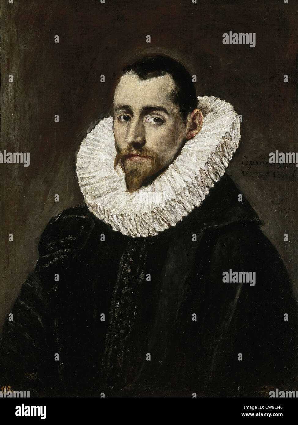 El Greco Young man portrait Prado Museum - Madrid Stock Photo - Alamy