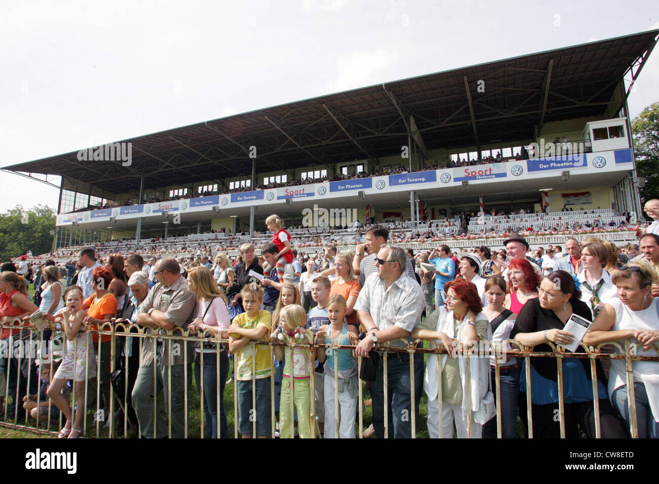 Horse Racing Crowd Spectators Audience High Resolution Stock ...