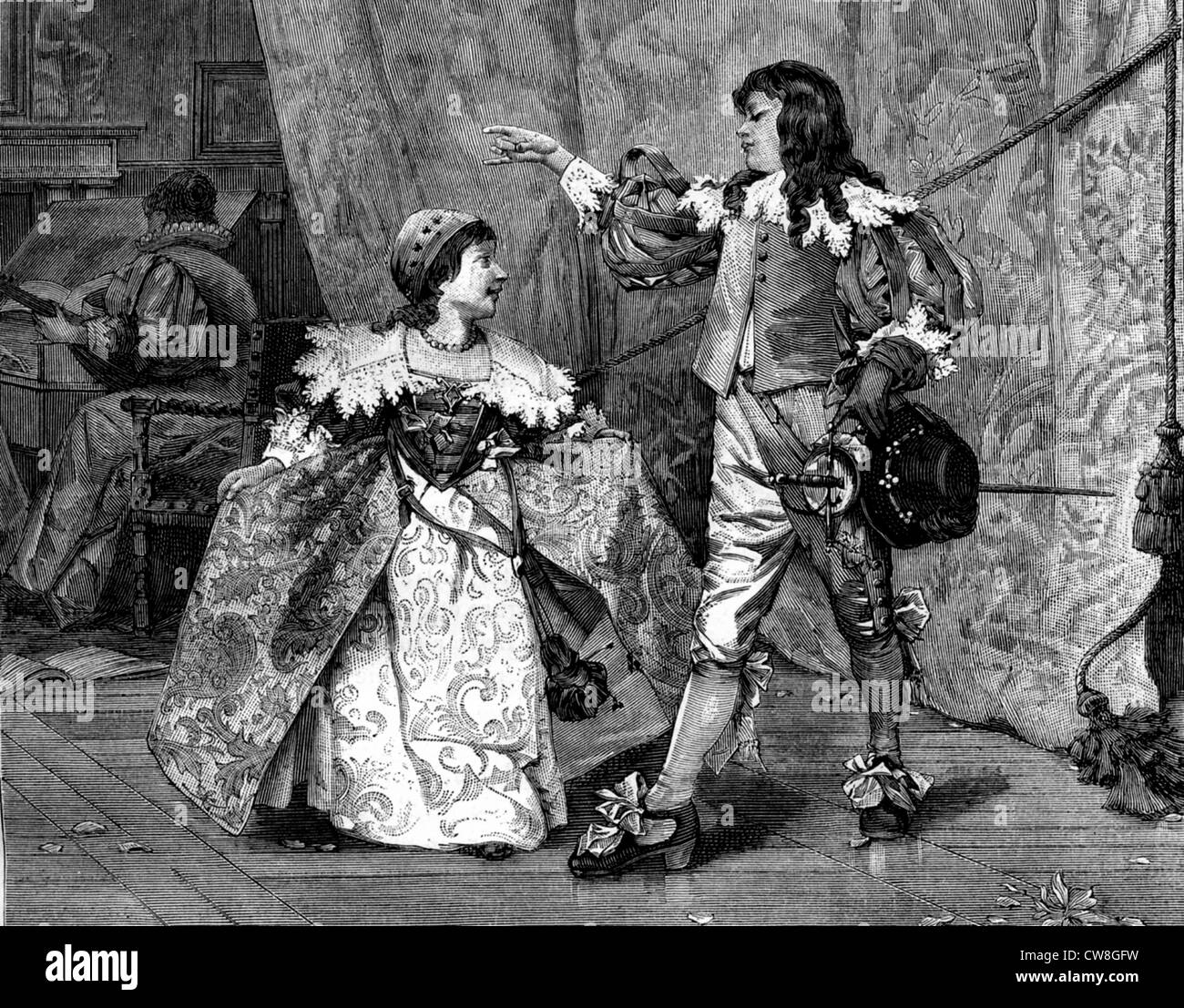 Renaissance Costume Woman Black and White Stock Photos & Images - Alamy