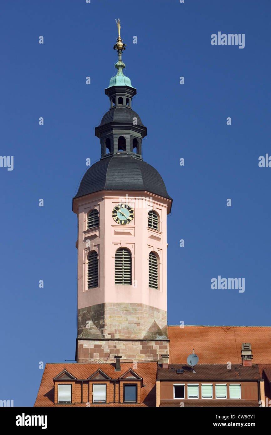 Baden-Baden, the tower of the abbey church Stock Photo - Alamy