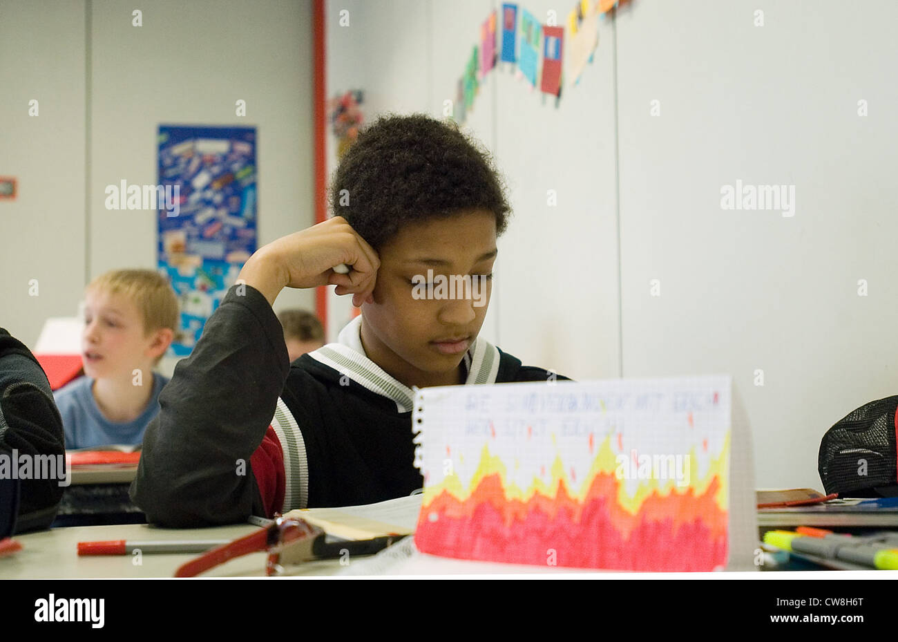 German lesson in a secondary school Stock Photo - Alamy