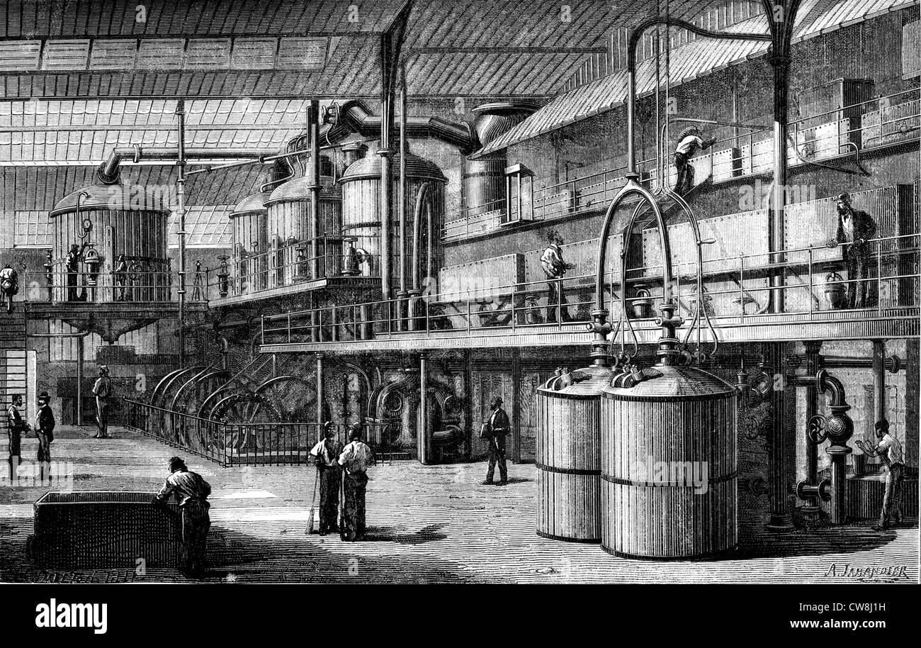 Sugar refinery factory Black and White Stock Photos & Images - Alamy