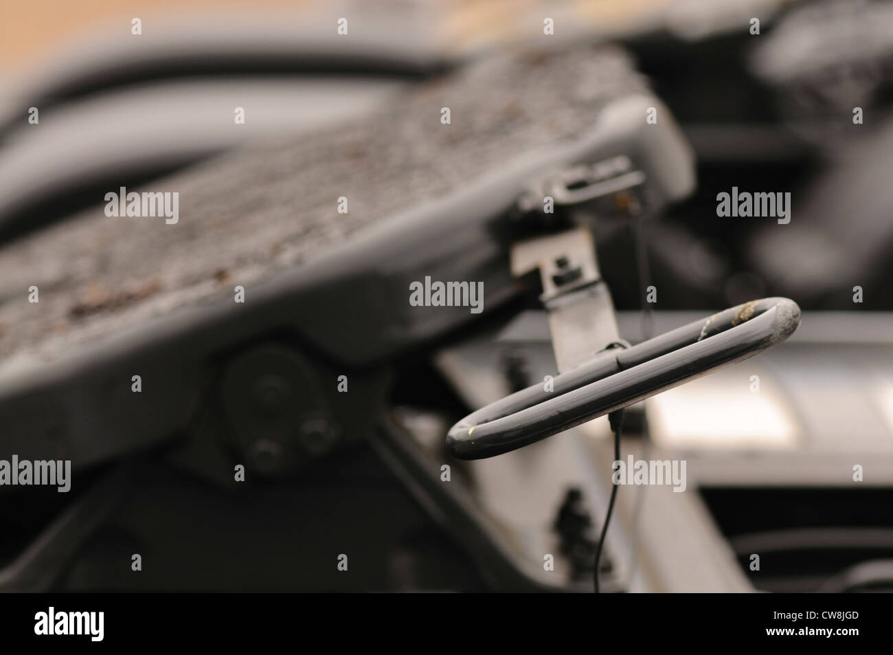 Handle to release a fifth wheel coupling hitch on a lorry/truck Stock ...