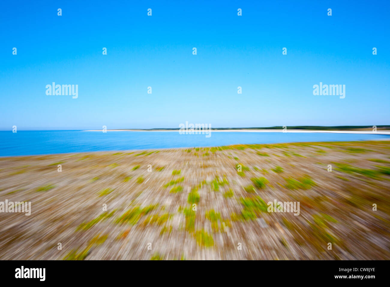 Flying over land at Gotland Stock Photo - Alamy