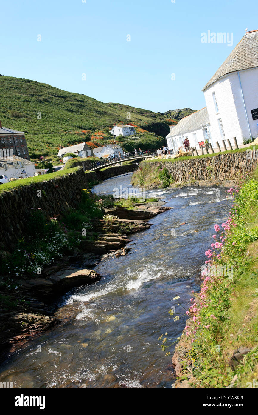 The river that runs down to the harbor off the Cornish hills at ...
