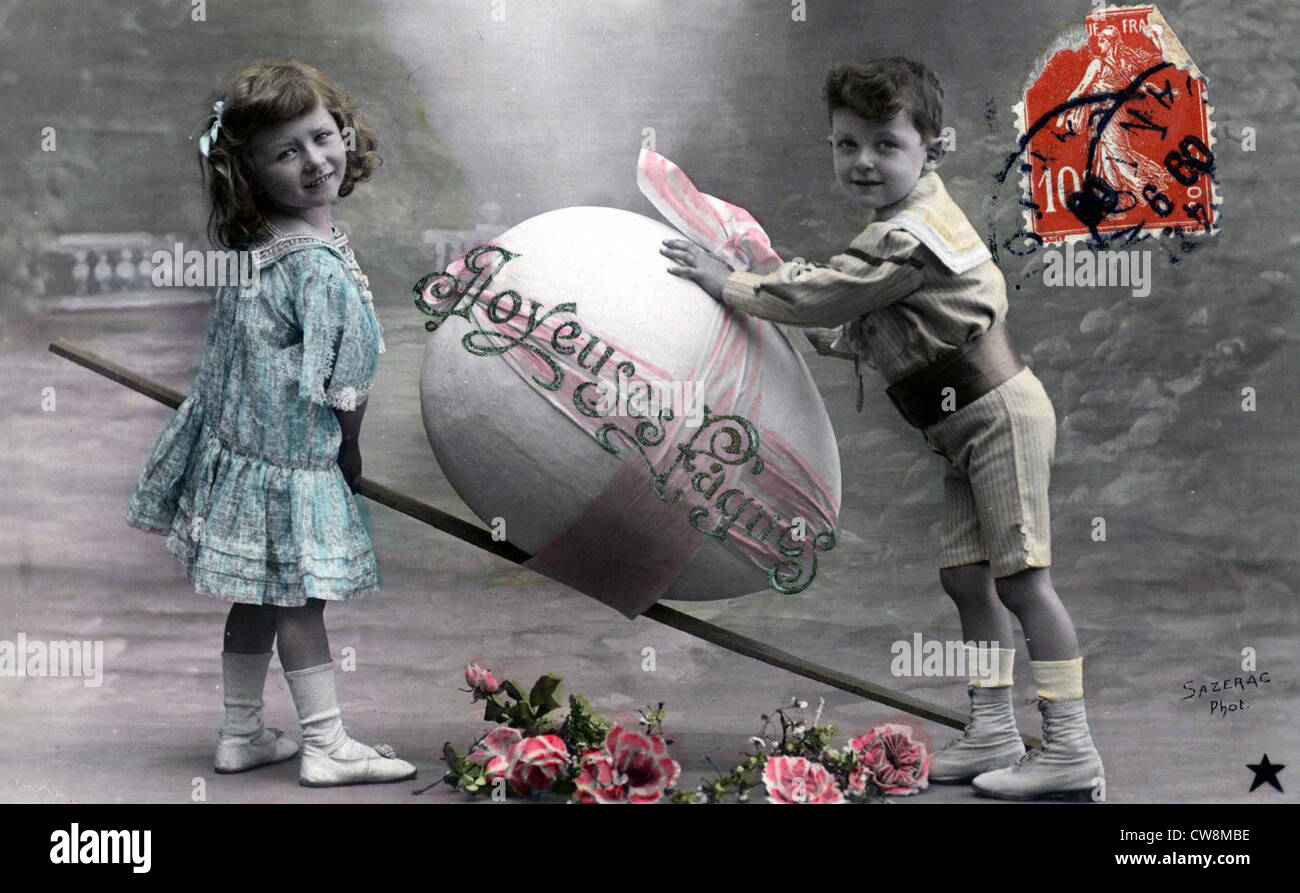 Post card for Easter Stock Photo - Alamy