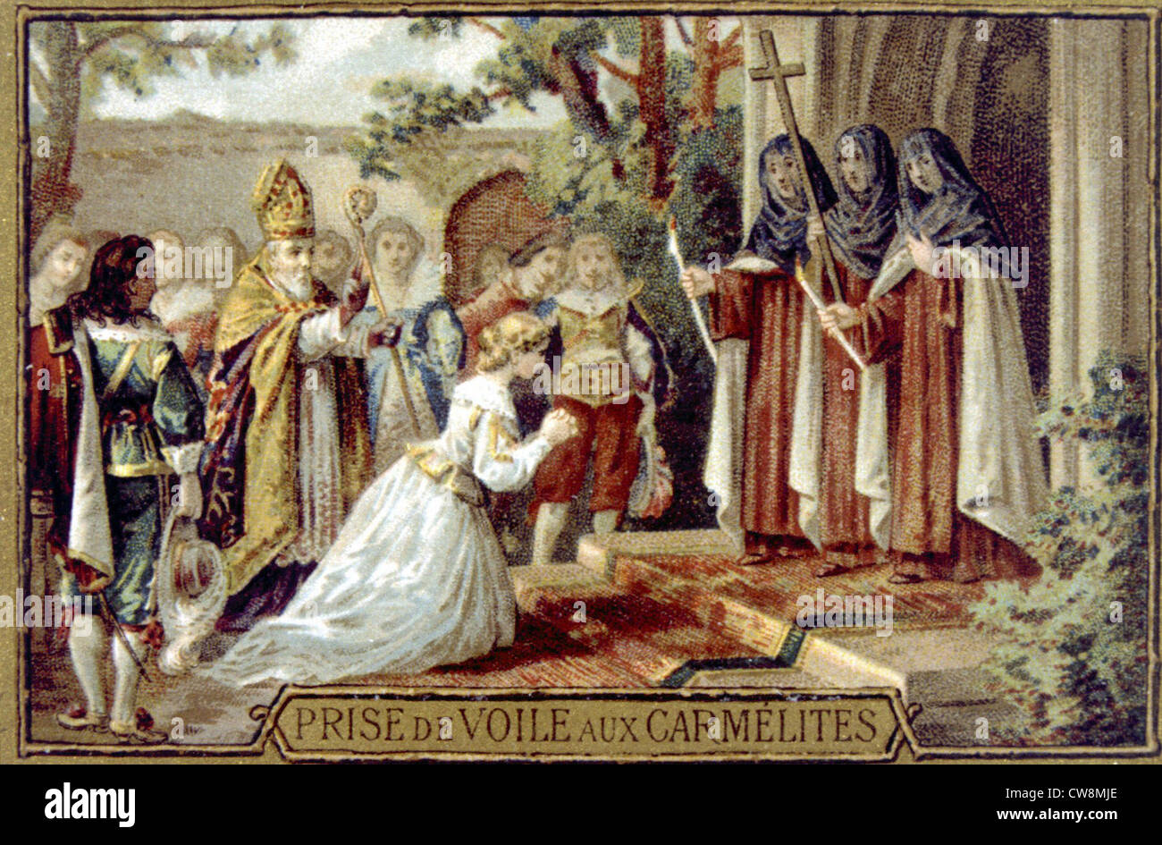 Carmelites taking their vows, advertisement Stock Photo - Alamy