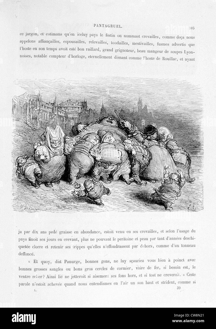 Rabelais, illustration by Gustave Doré Stock Photo - Alamy