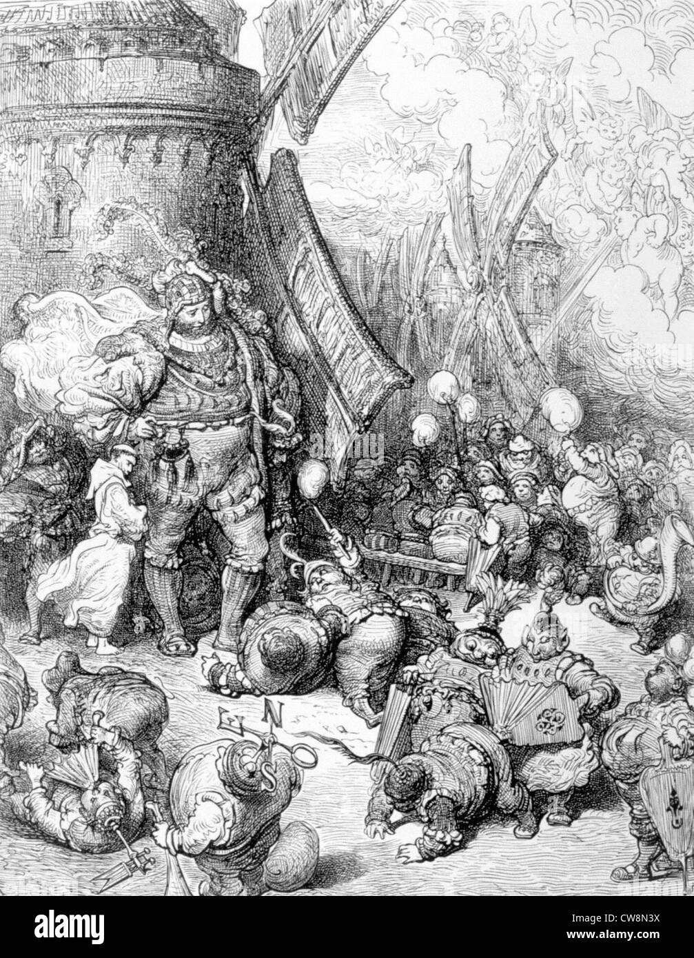 Rabelais, illustration by Gustave Doré Stock Photo - Alamy