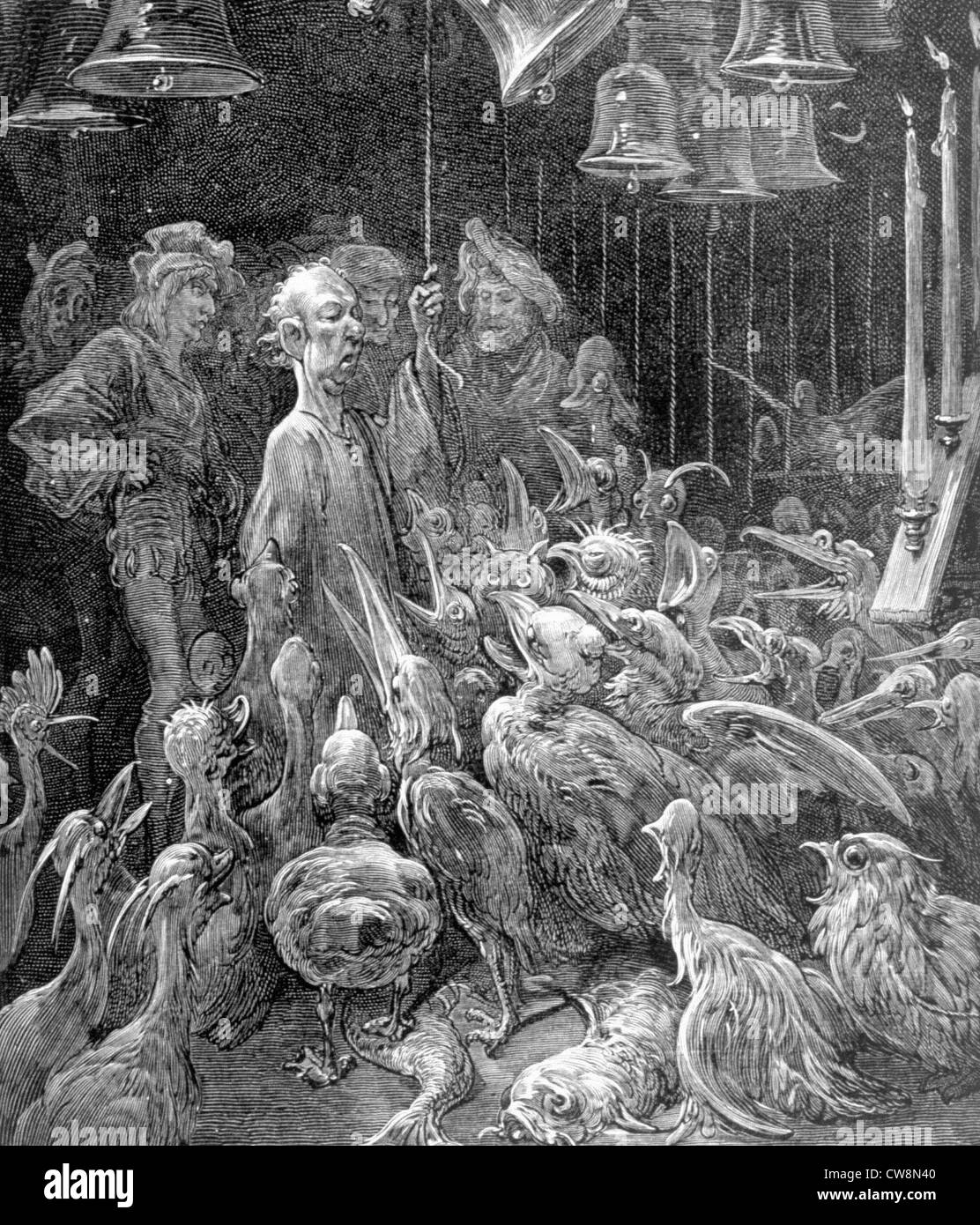 Rabelais, illustration by Gustave Doré Stock Photo - Alamy