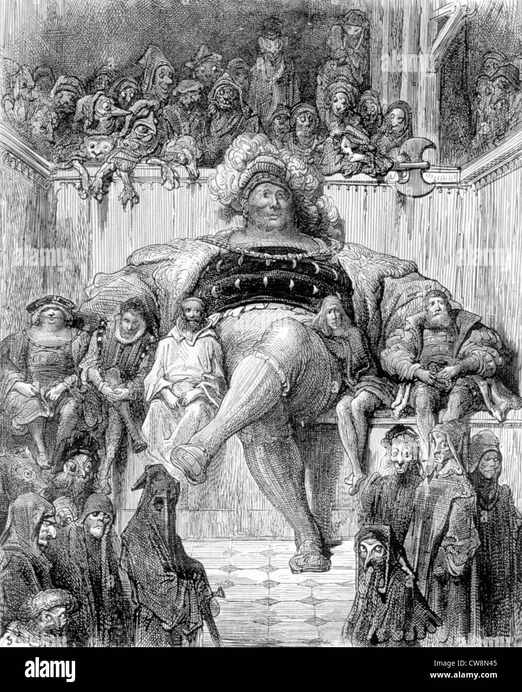 Rabelais, illustration by Gustave Doré Stock Photo - Alamy