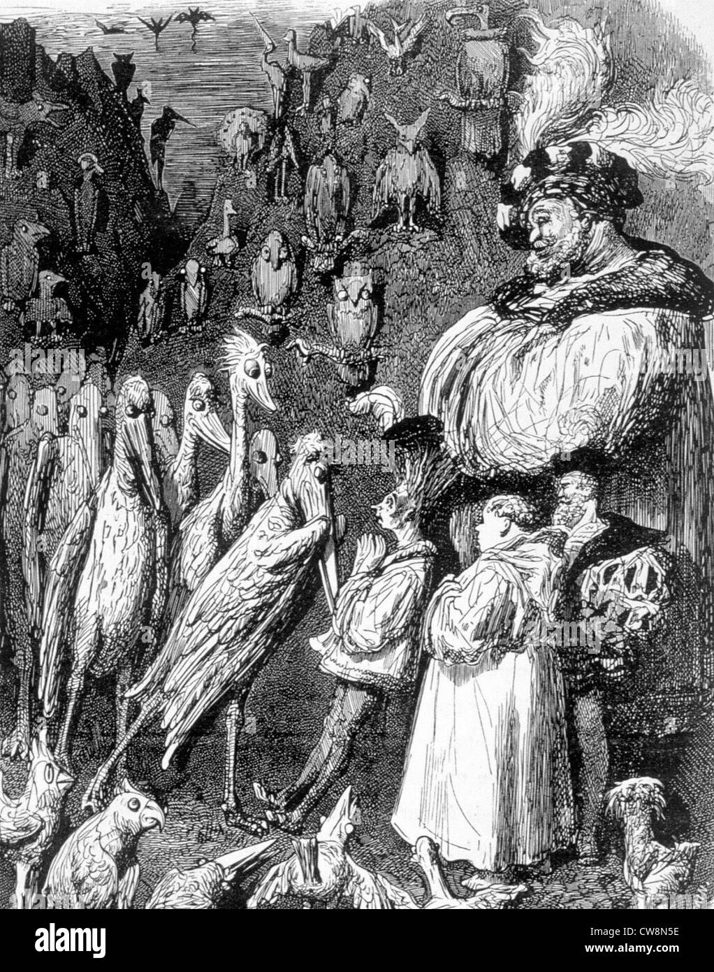 Rabelais, illustration by Gustave Doré Stock Photo - Alamy
